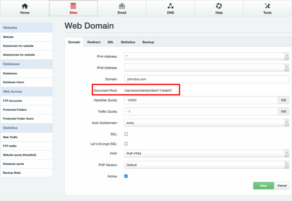What Are My Paths And Directories? - Liberty Host Help Center